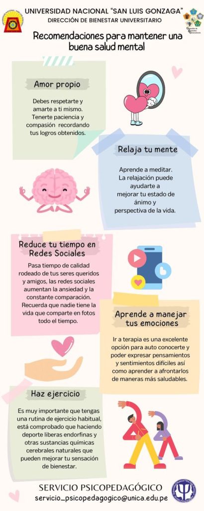 Recomendaciones para mantener una buena salud menta – Noticias UNICA