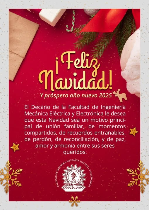 SALUDO NAVIDEÑO DEL DR. REYMUNDO CALDERÓN PINO, DECANO DE LA FACULTAD ...